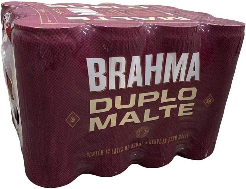 Black Friday Amazon Pack Cerveja Brahma Duplo Malte Lata Sleek - Com 12