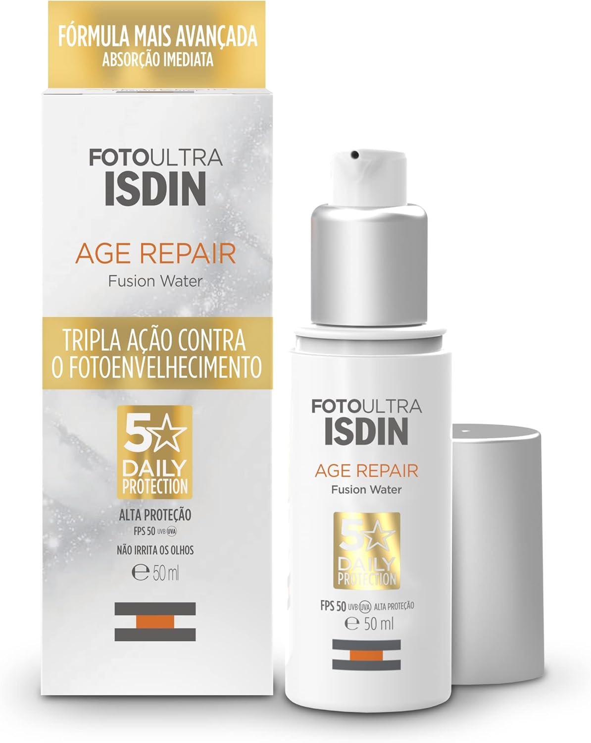 Avaliação ISDIN Age Repair Protetor Solar Facial FPS 50 Anti-Idade