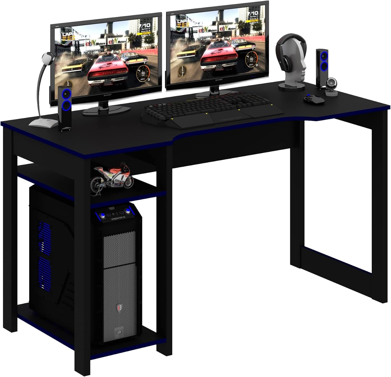 Avaliação Mesa Gamer ME4152 Preto/Azul